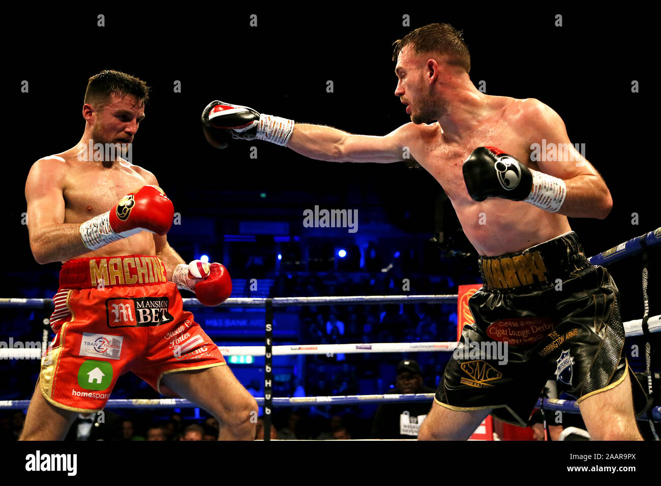 Anthony Fowler (left) and Harry Scarff during the Vacant WBA ...