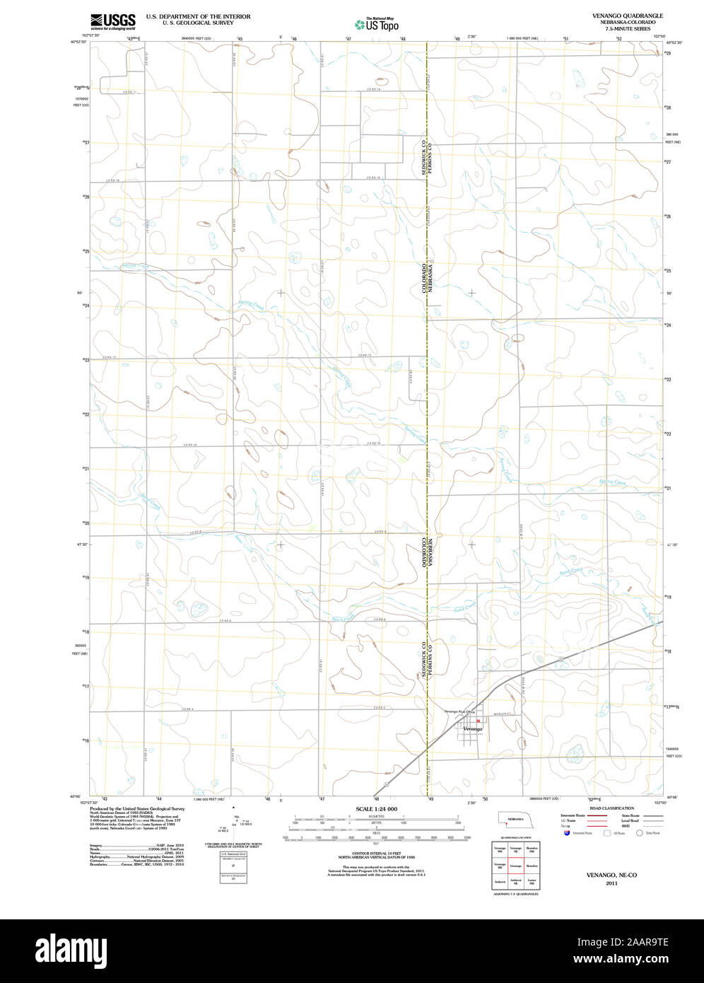 Map of venango nebraska Cut Out Stock Images & Pictures - Alamy