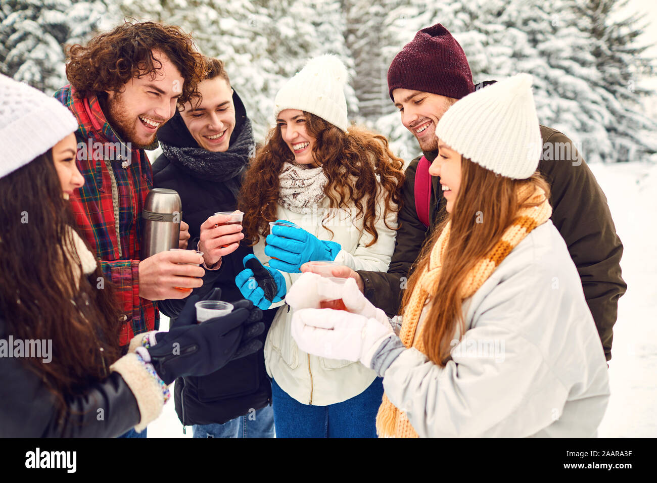 Girl laughing drinking tea hi-res stock photography and images - Alamy