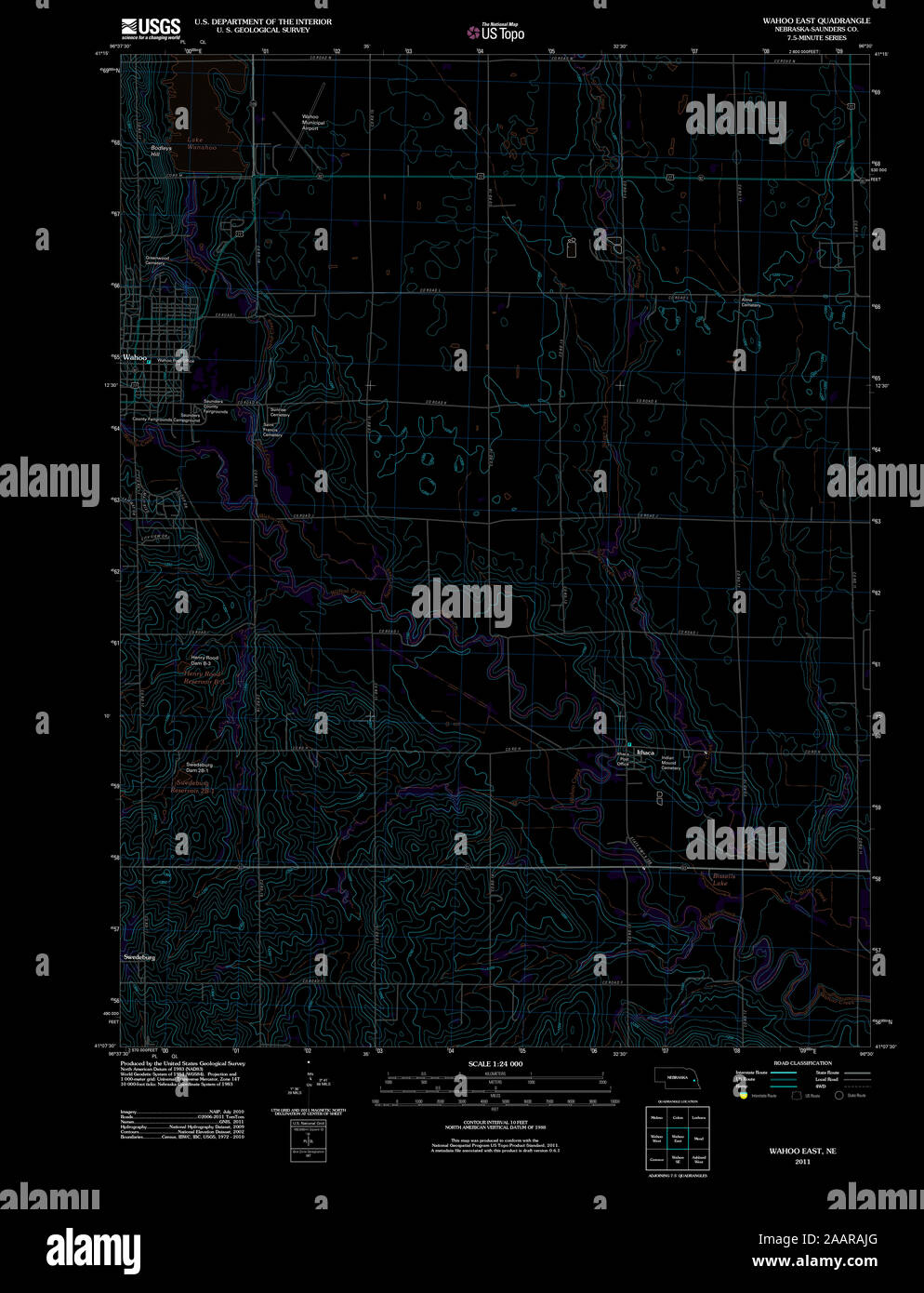 Map of wahoo hi-res stock photography and images - Alamy