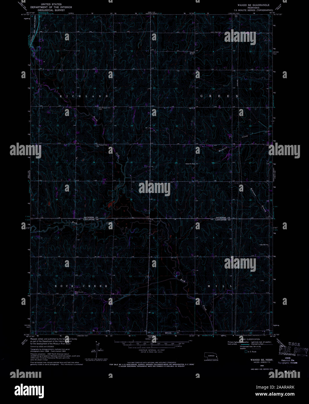 Map of wahoo nebraska hi-res stock photography and images - Alamy