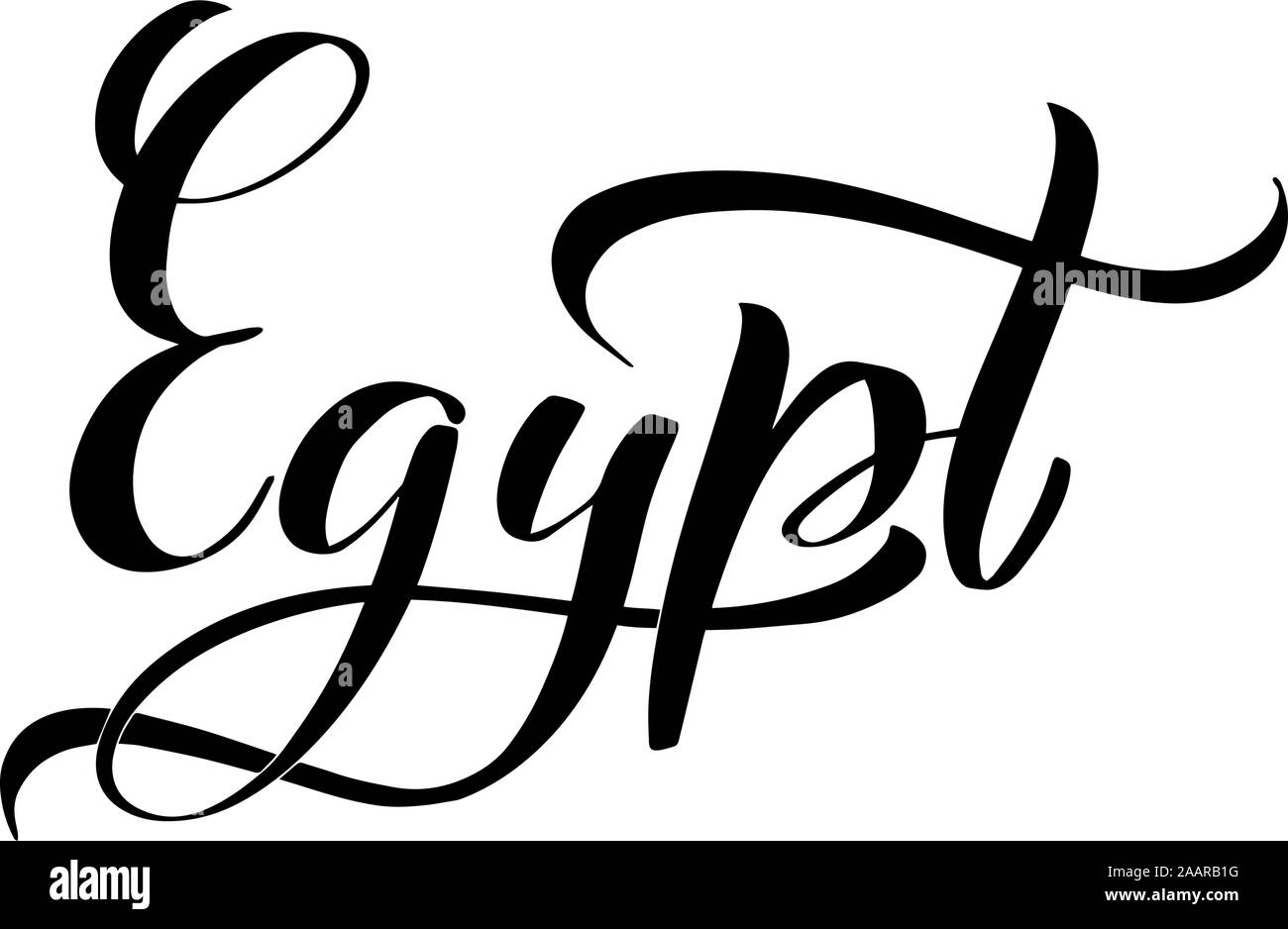 Vector calligraphy illustration isolated on white background Stock ...