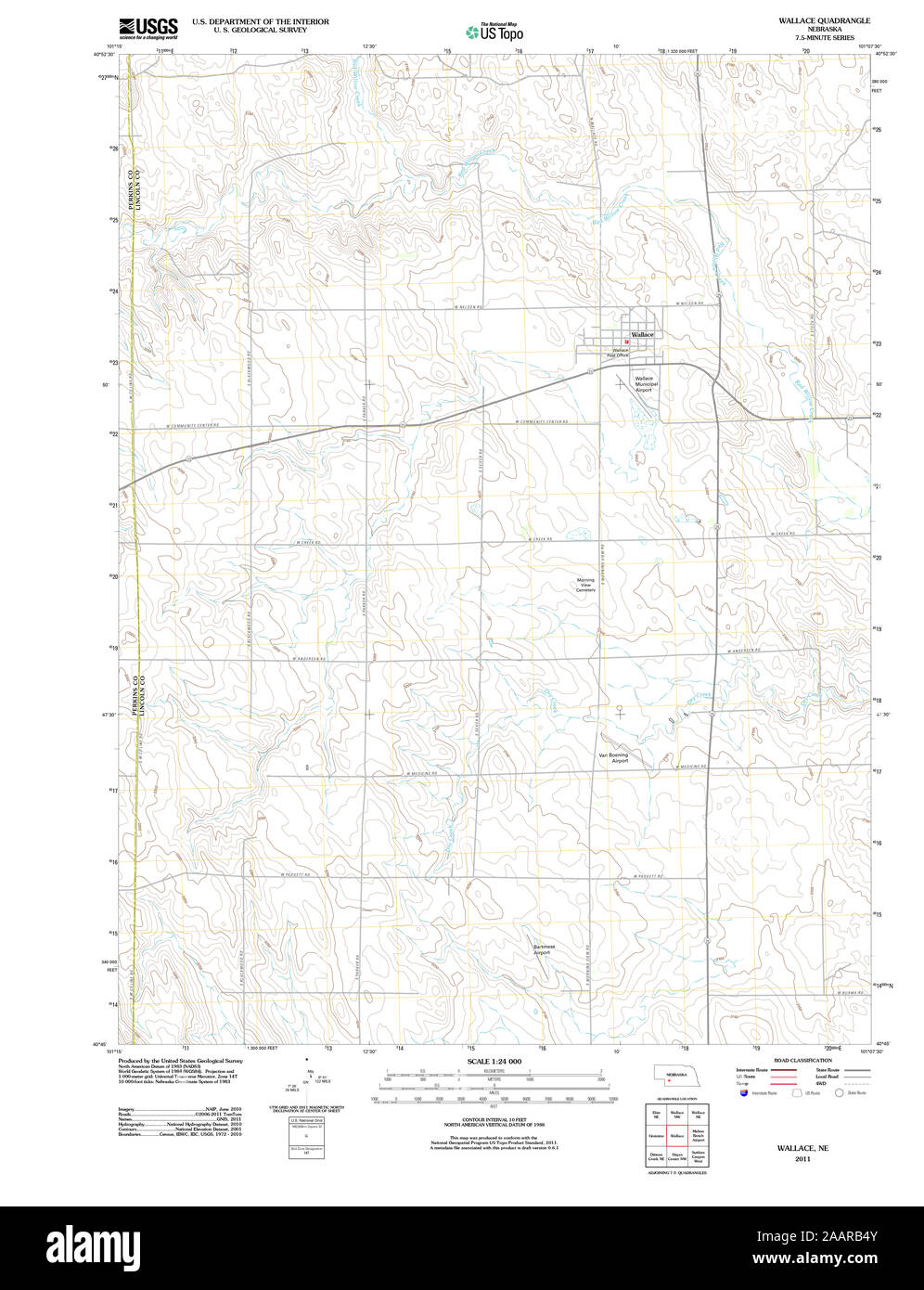 Wallace nebraska map Cut Out Stock Images & Pictures - Alamy
