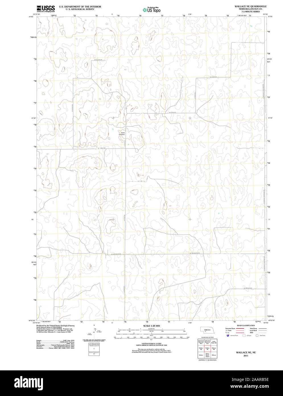 Wallace nebraska map hi-res stock photography and images - Alamy