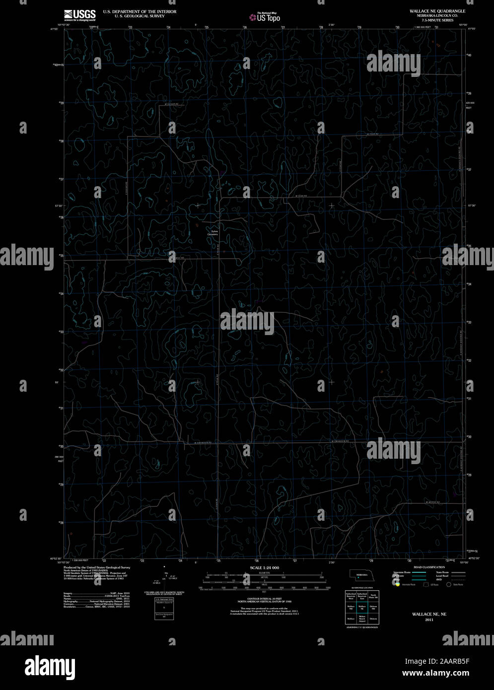 Wallace nebraska map hi-res stock photography and images - Alamy