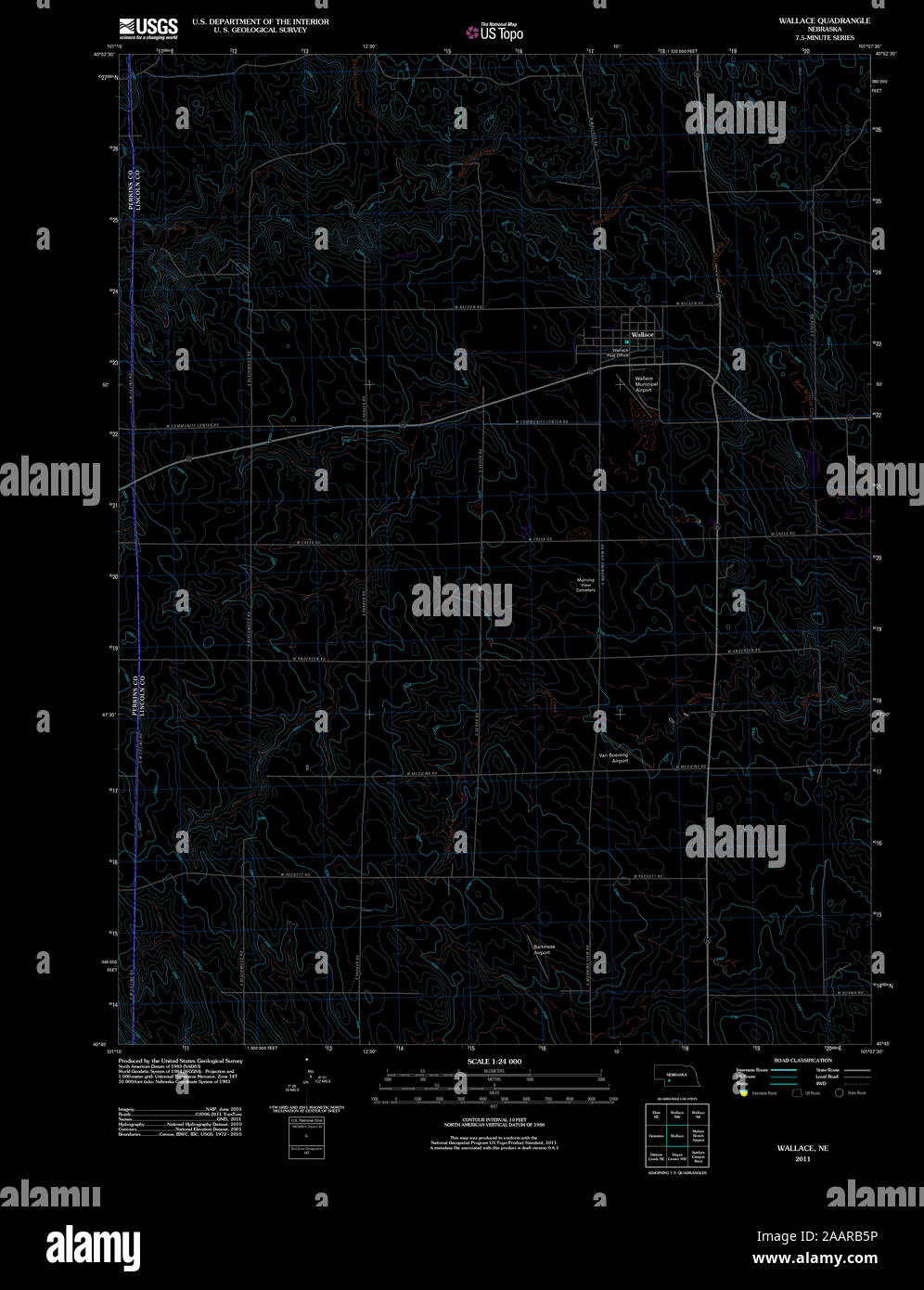 Wallace nebraska map hi-res stock photography and images - Alamy