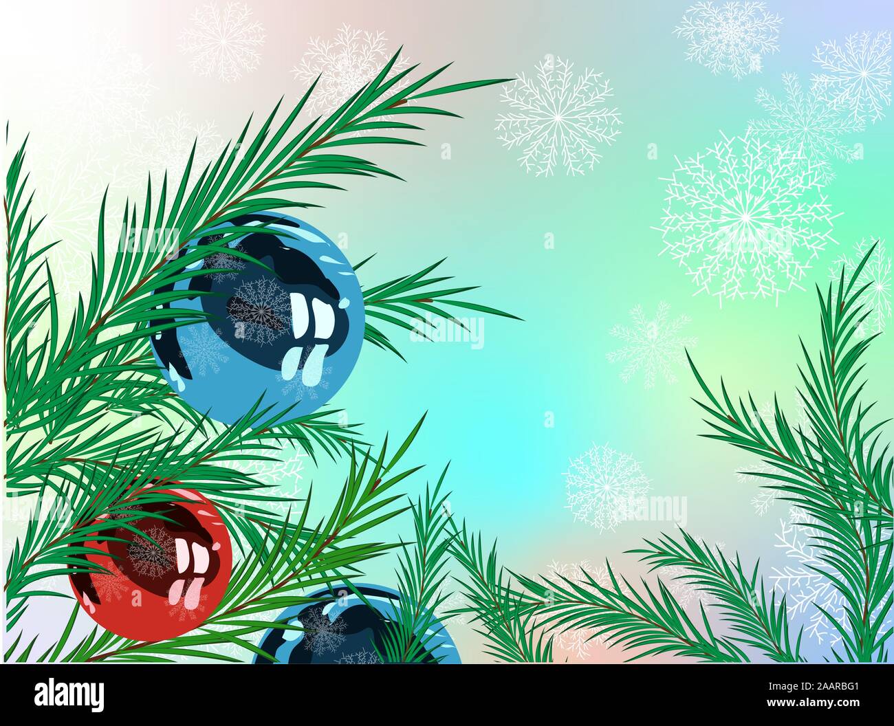 Fresh spruce tree branches Stock Vector Images - Alamy
