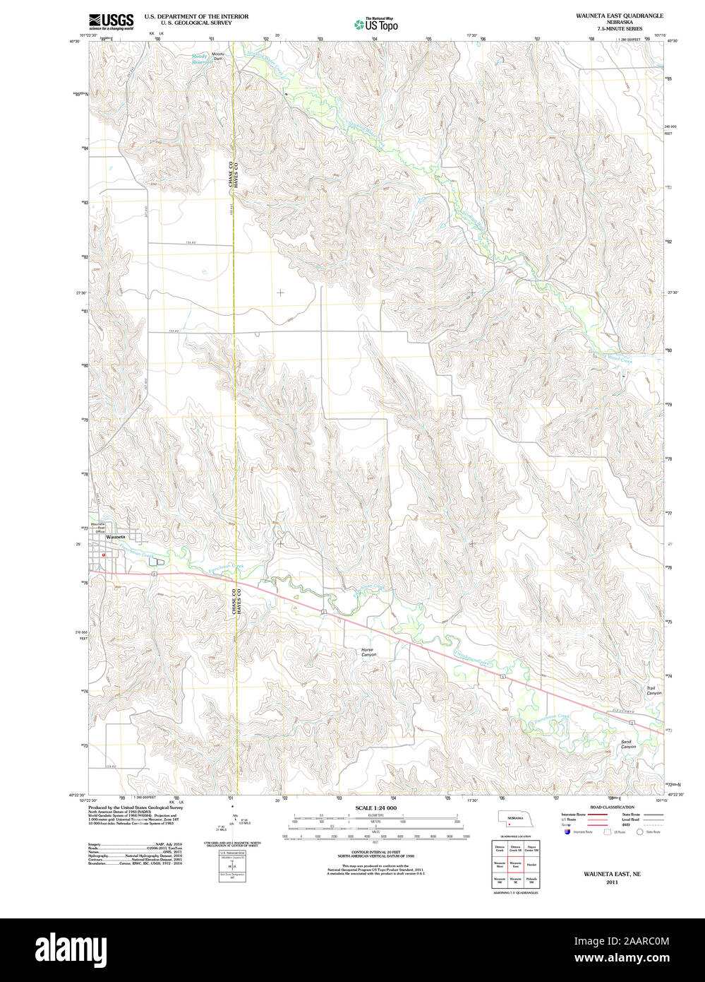 Map of wauneta nebraska hi-res stock photography and images - Alamy