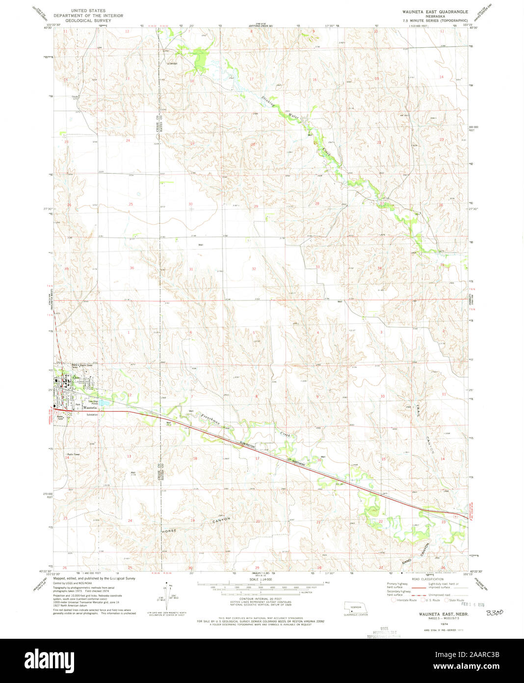 Map of wauneta nebraska hi-res stock photography and images - Alamy