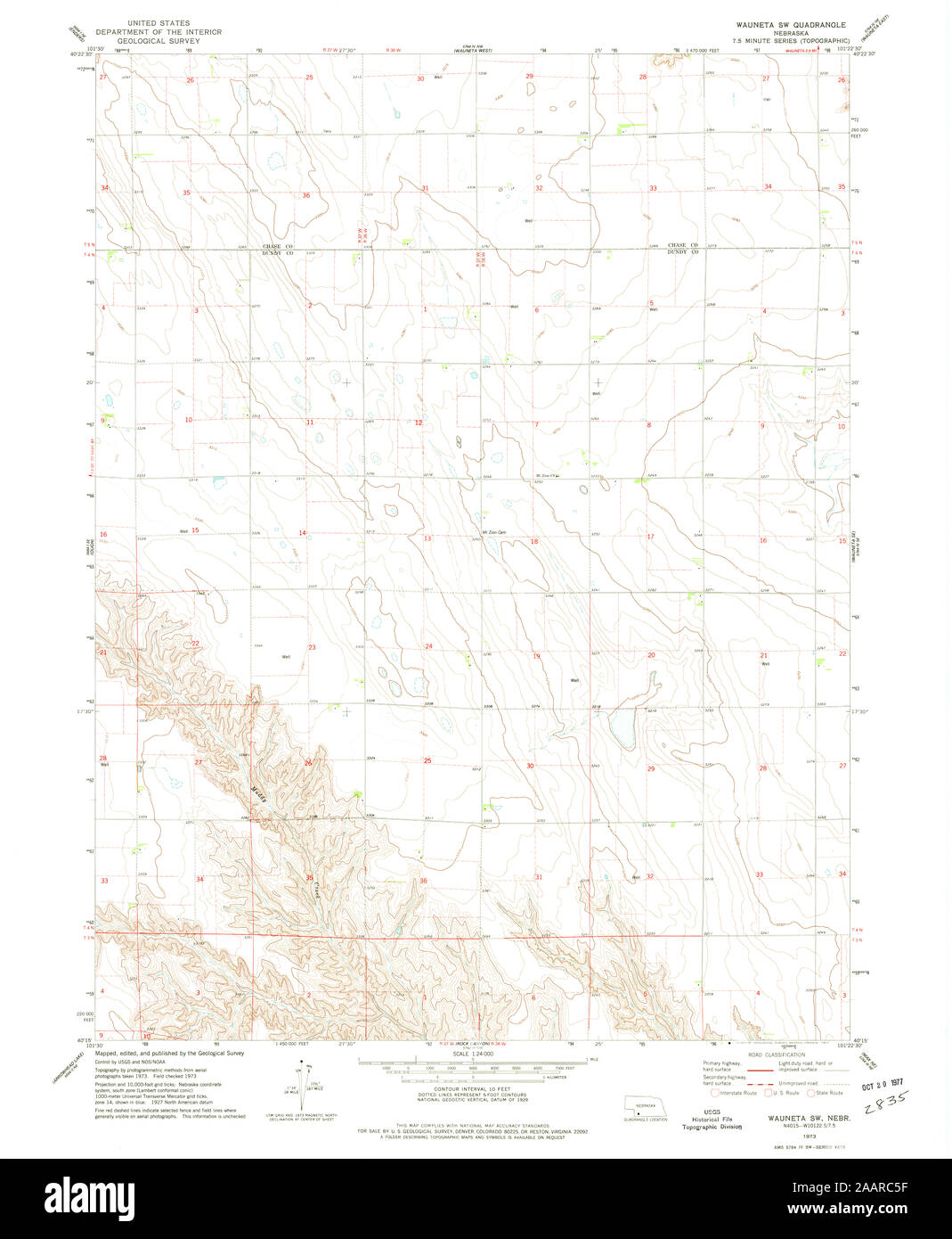 Map of wauneta nebraska hi-res stock photography and images - Alamy