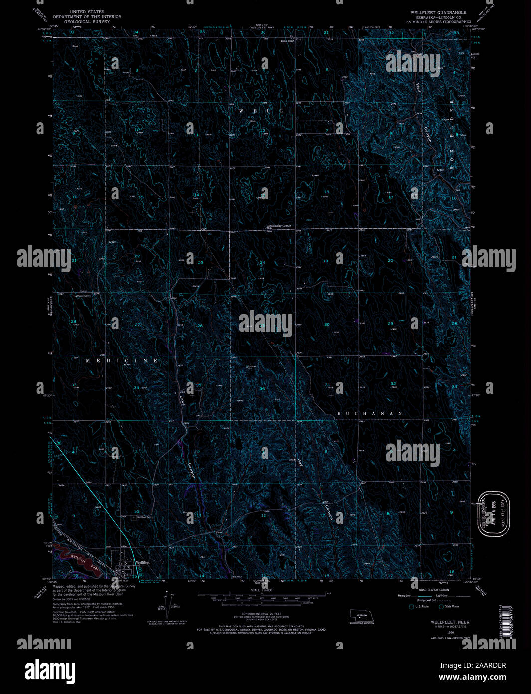 Map of wellfleet nebraska hi-res stock photography and images - Alamy