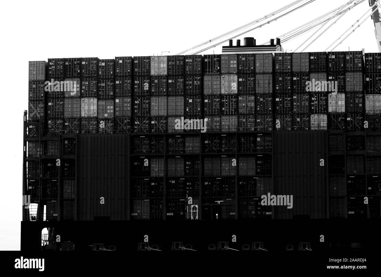 Container ship in export and import business and logistics Stock Photo ...