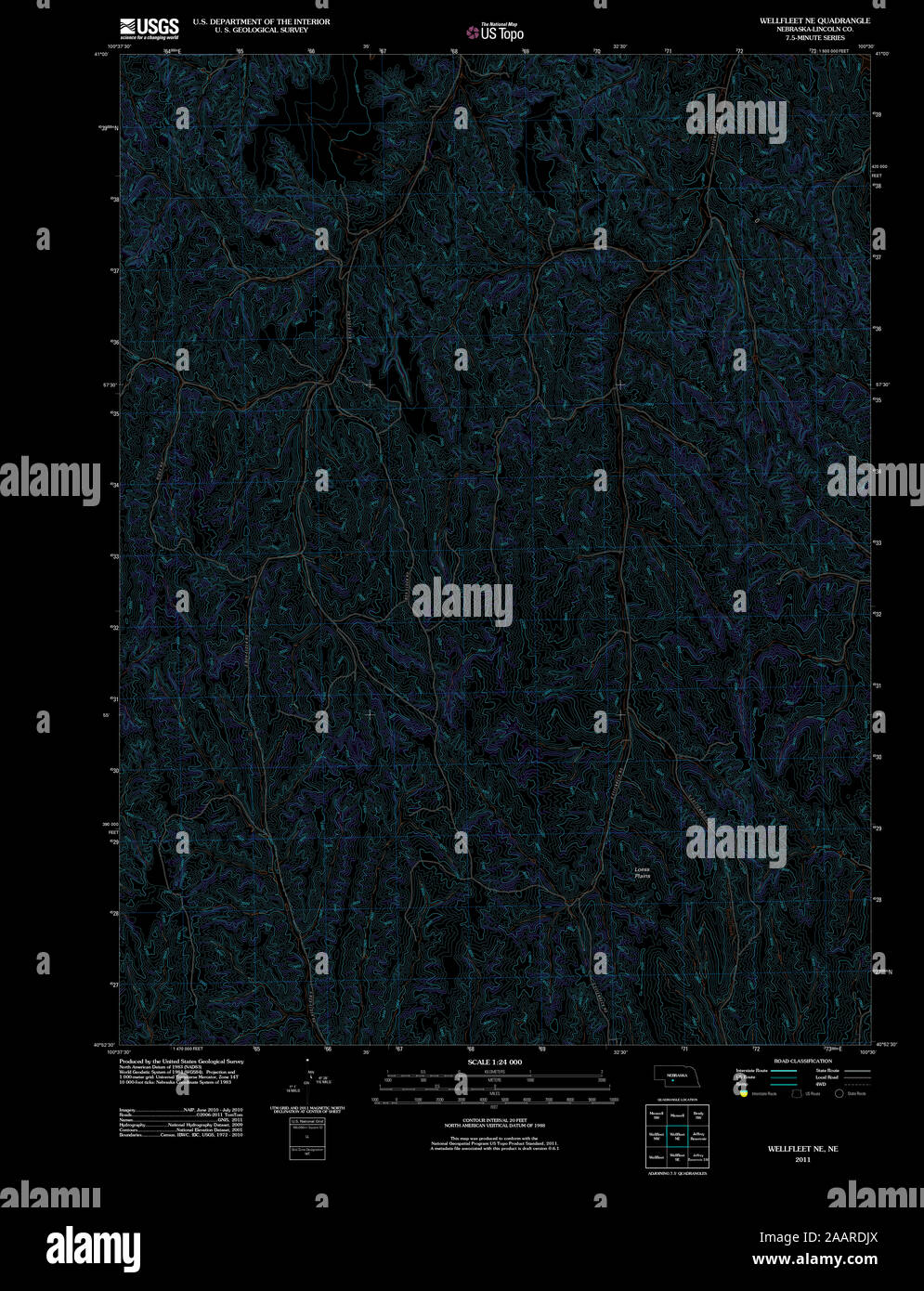 Wellfleet nebraska map hi-res stock photography and images - Alamy