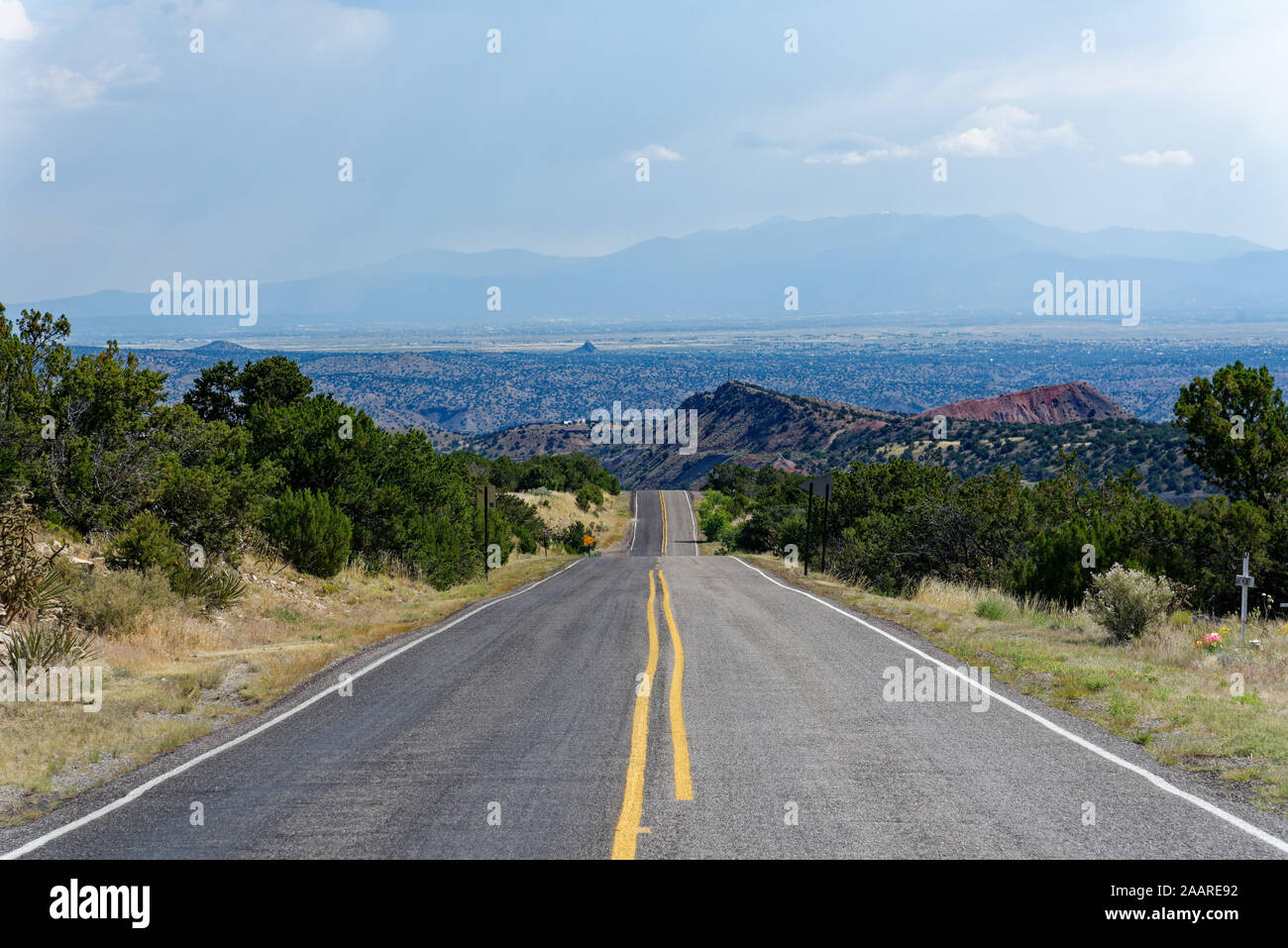 The Turquoise Trail scenic byway between Santa Fe and Albuquerque Stock ...