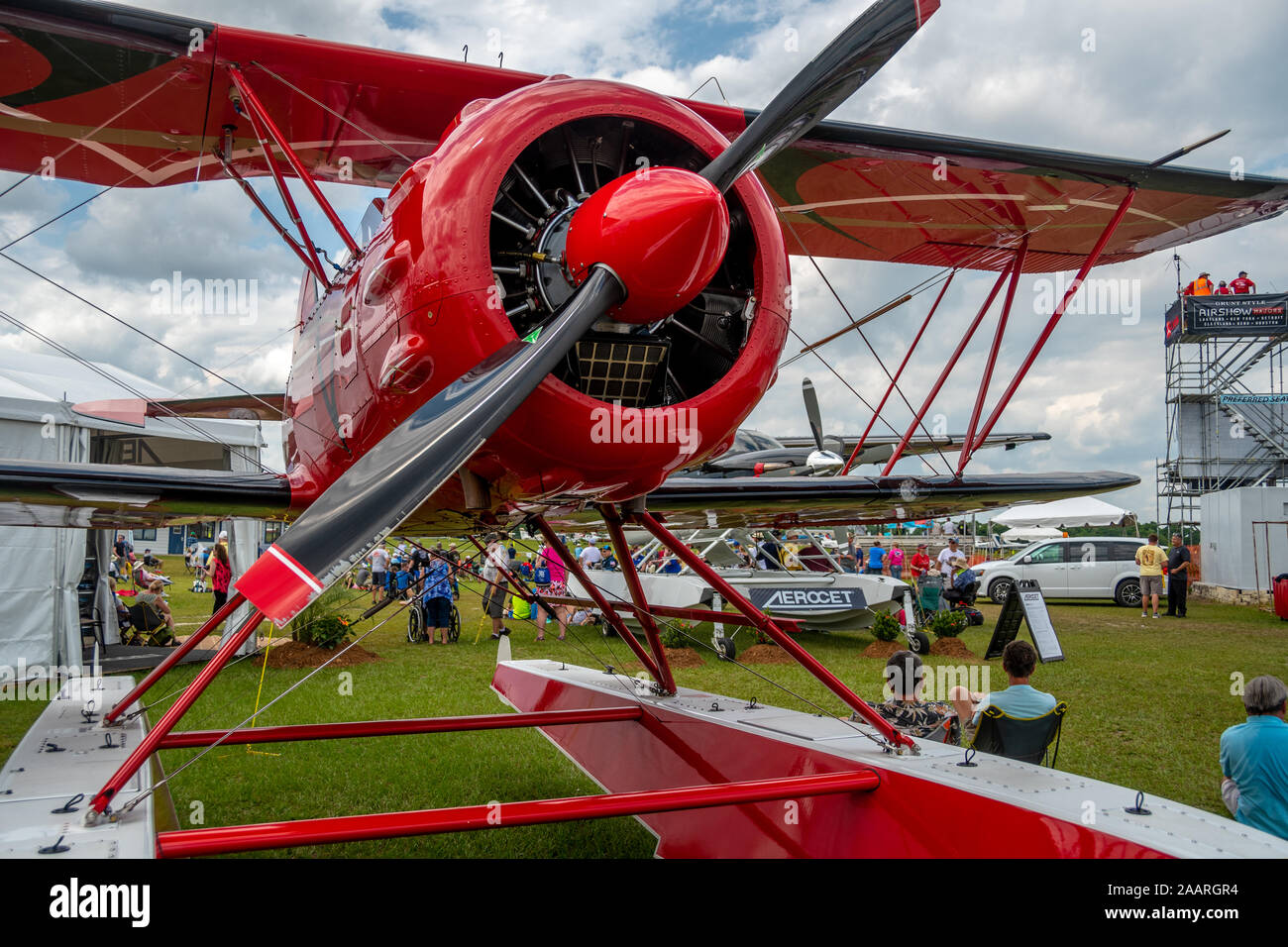 Planes on display -Sun n’ Fun airshow, Lakeland Florida Stock Photo - Alamy