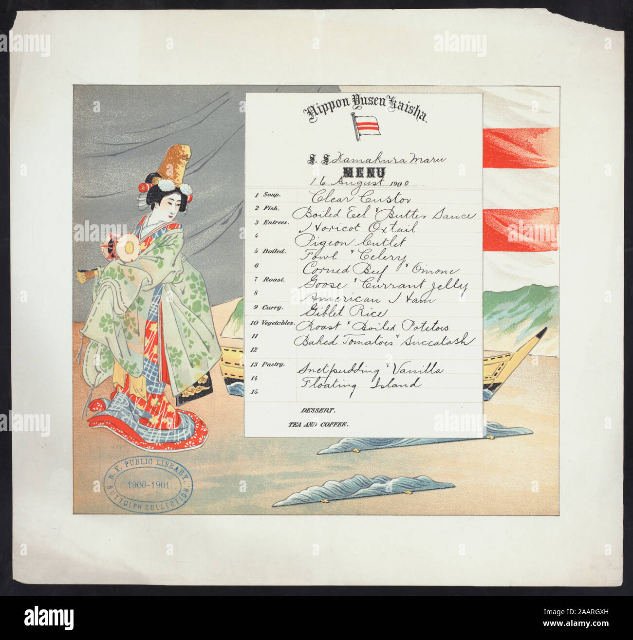 DINNER (held by) NIPPON YUSEN KAISHA (at) EN ROUTE ABOARD SS KAMAKURA ...