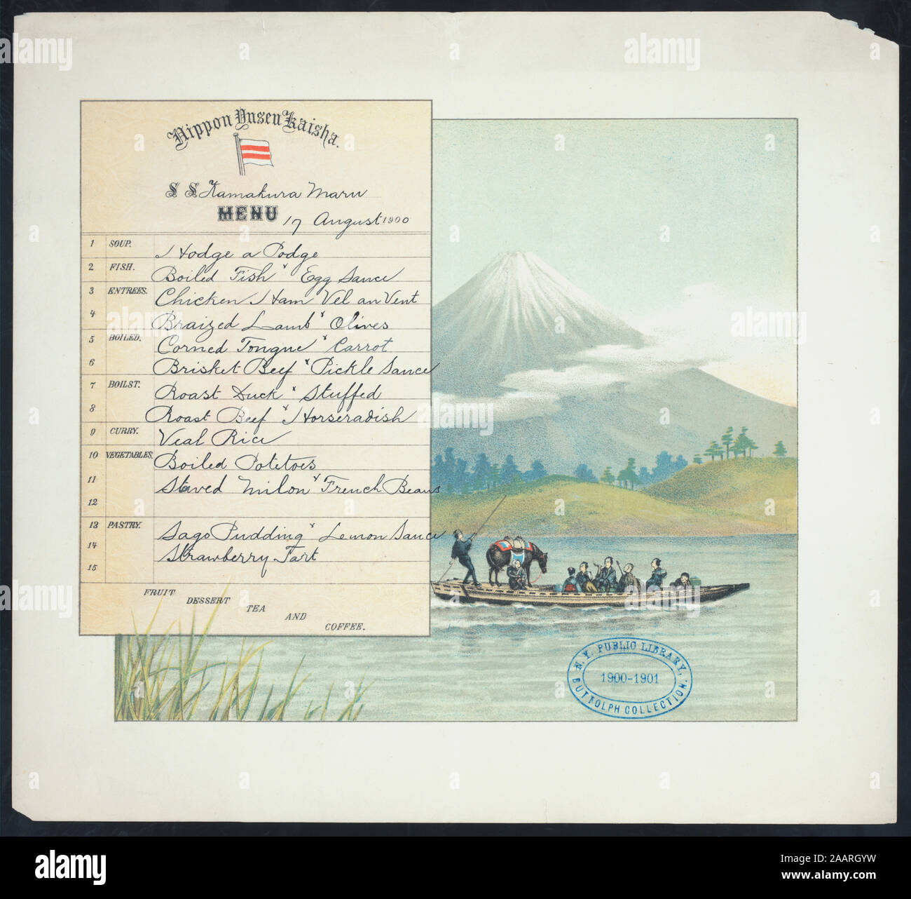 DINNER (held by) NIPPON YUSEN KAISHA (at) EN ROUTE ABOARD SS KAMAKURA ...