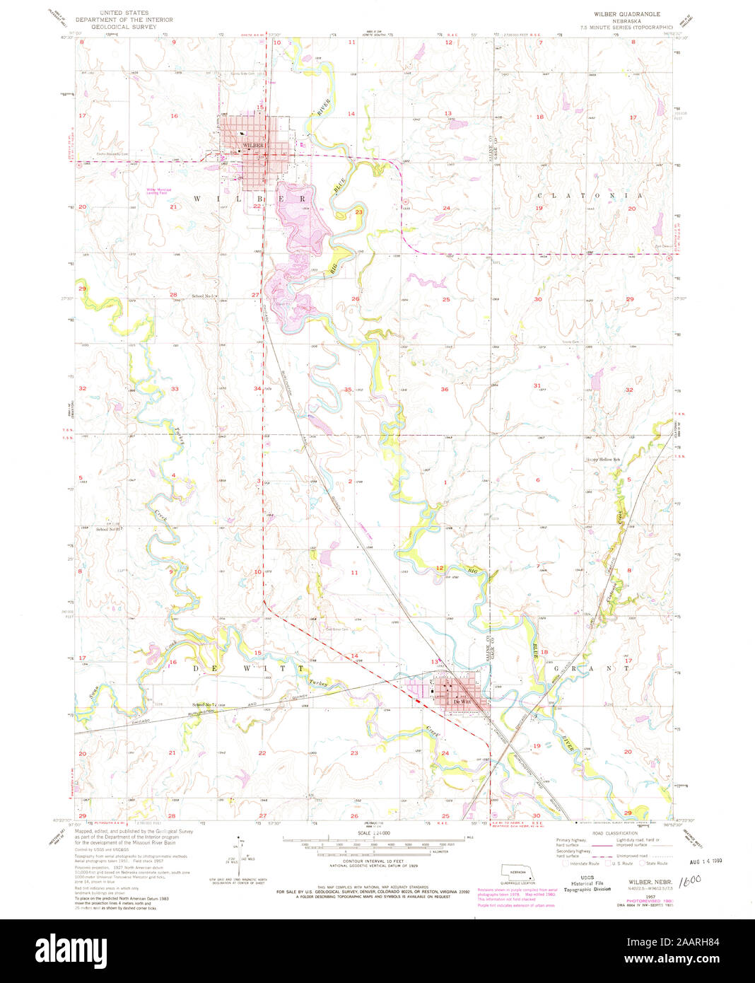 Map of wilber Cut Out Stock Images & Pictures - Alamy