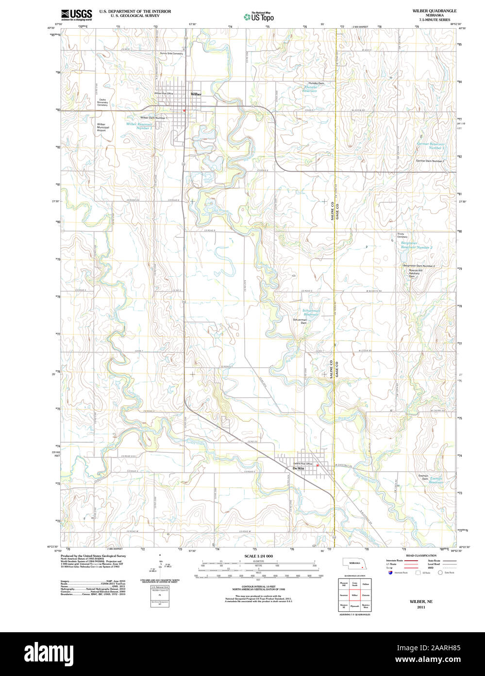 Map of wilber Cut Out Stock Images & Pictures - Alamy