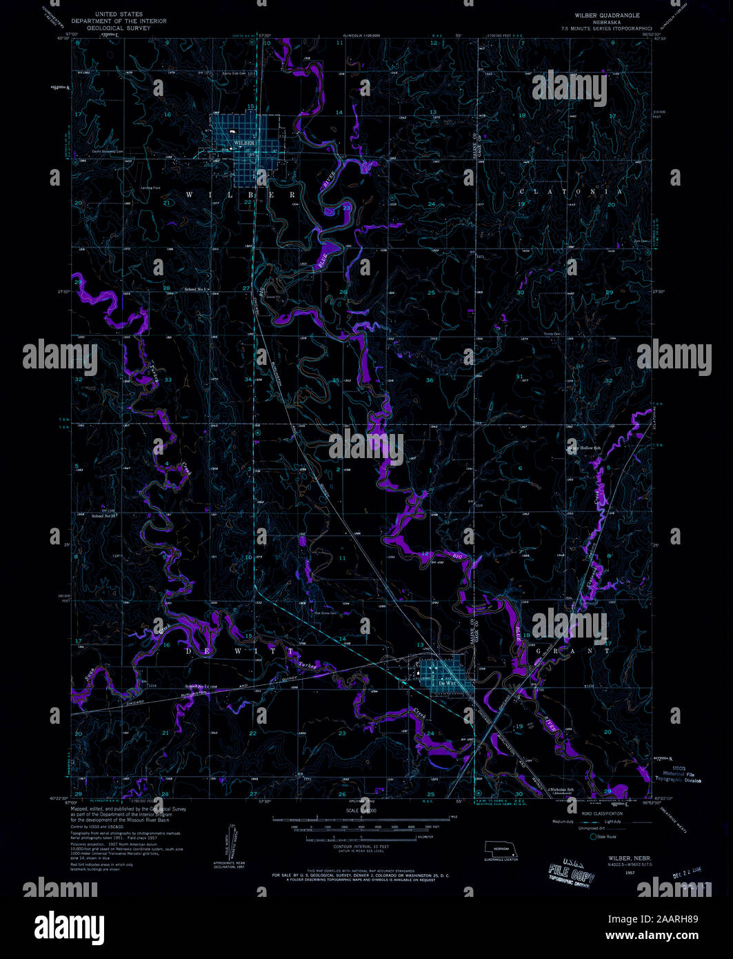Map of wilber hi-res stock photography and images - Alamy