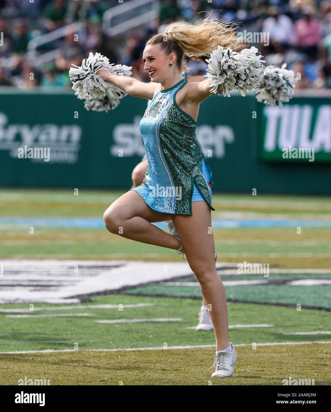 New Orleans, LA, USA. 23rd Nov, 2019. A Tulane Shockwave dancer ...