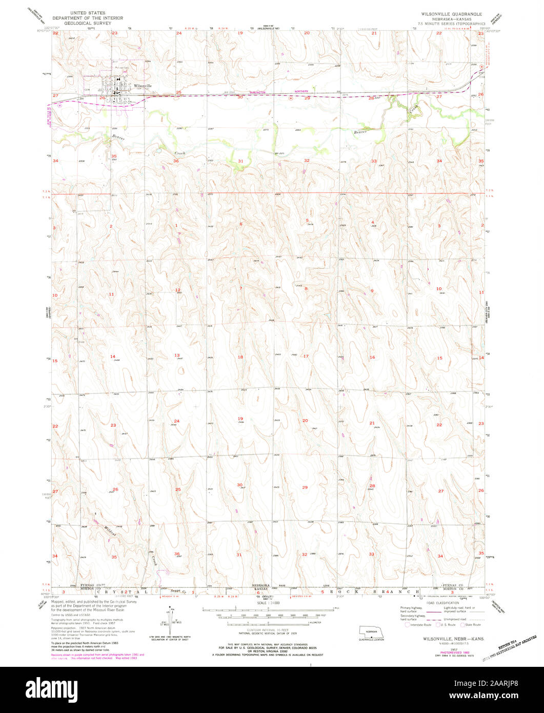 Map of wilsonville nebraska hi-res stock photography and images - Alamy