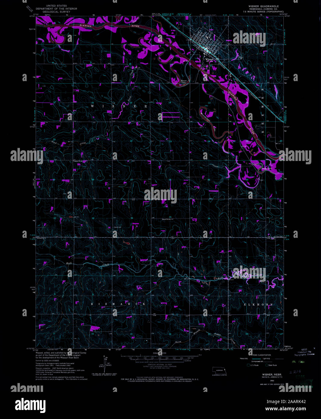 Map of wisner hi-res stock photography and images - Alamy