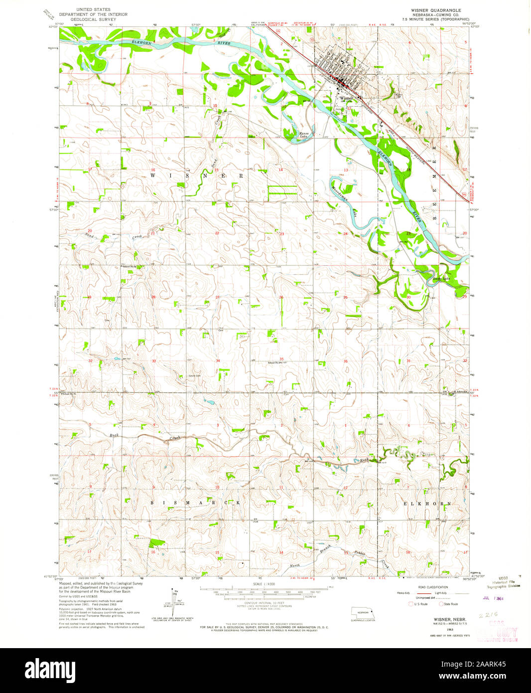 Map of wisner hi-res stock photography and images - Alamy