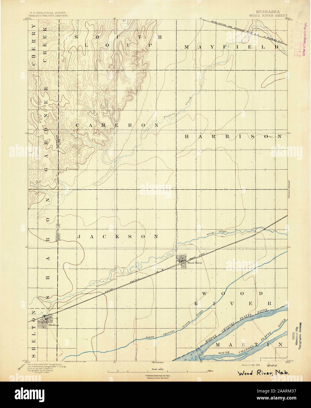 Wood river nebraska map hi-res stock photography and images - Alamy