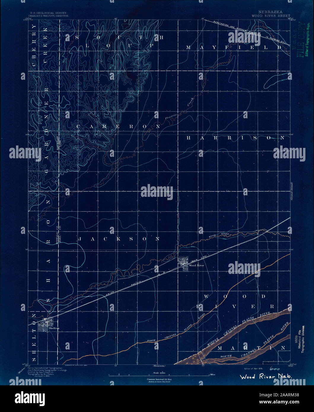 Map of wood river nebraska hi-res stock photography and images - Alamy