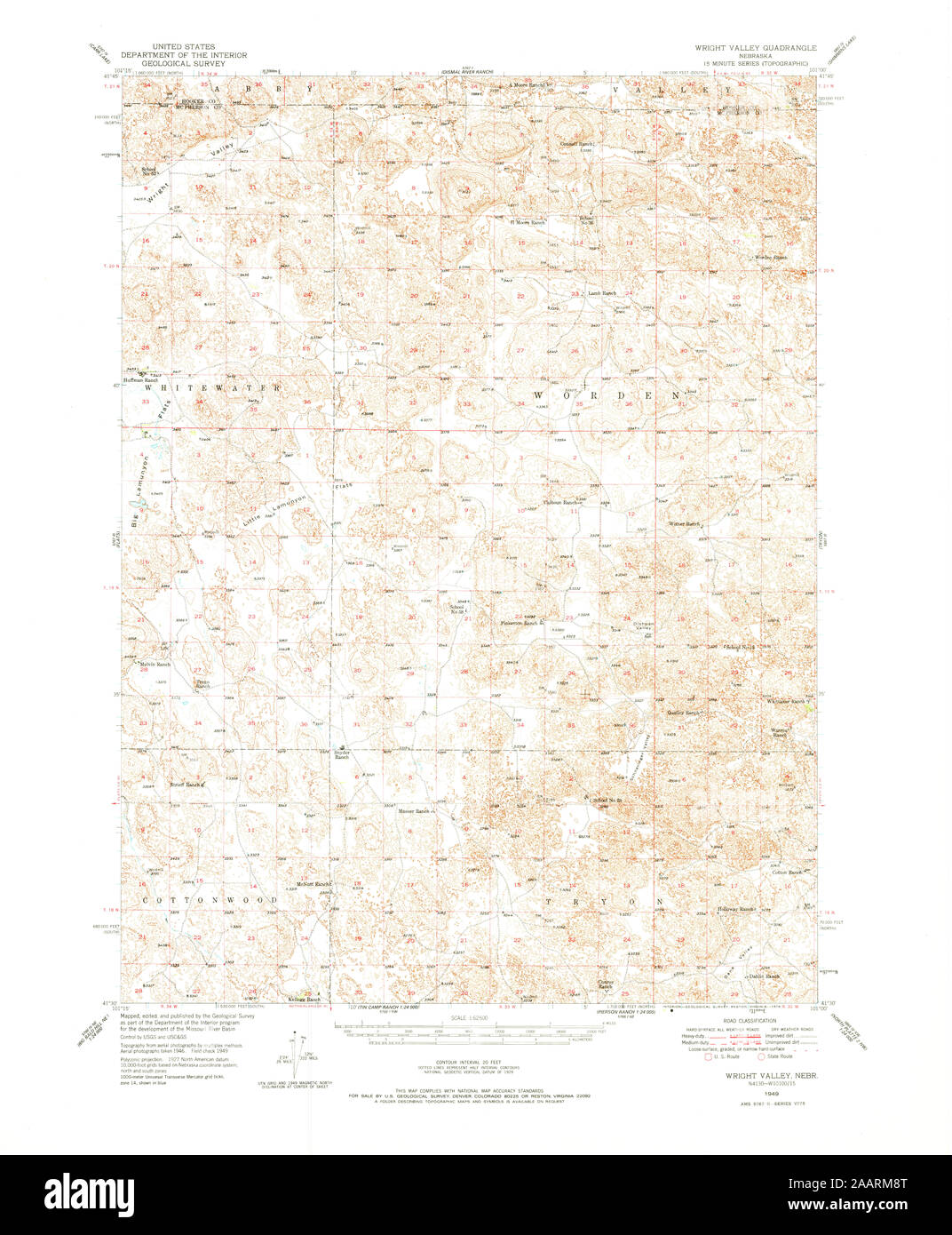 Nebraska valley map hi-res stock photography and images - Alamy