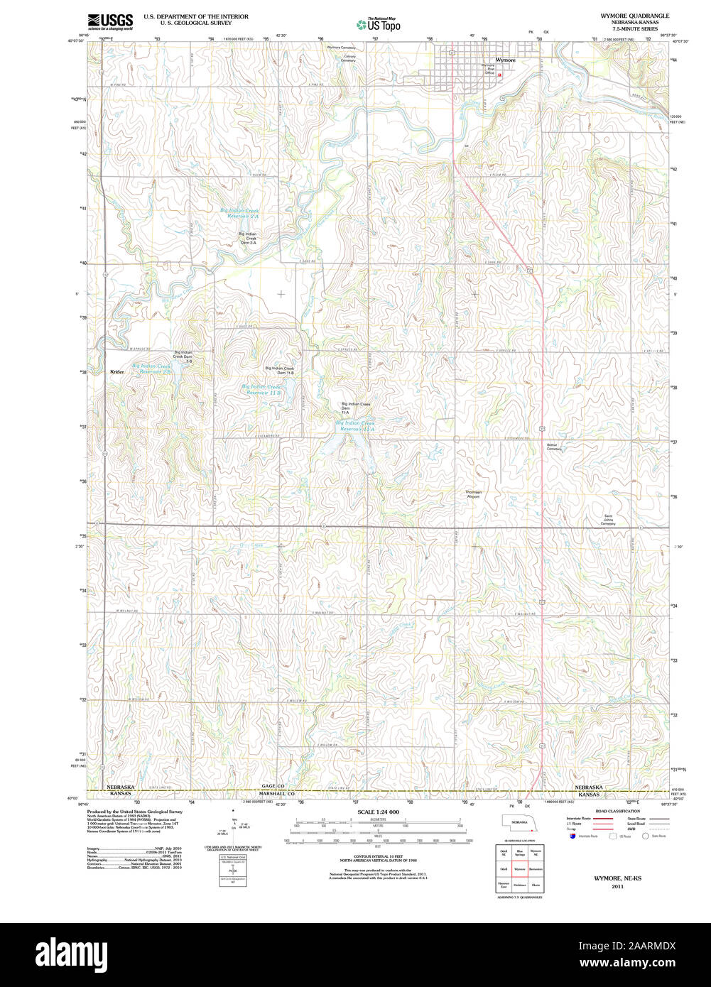 Map of wymore nebraska hi-res stock photography and images - Alamy