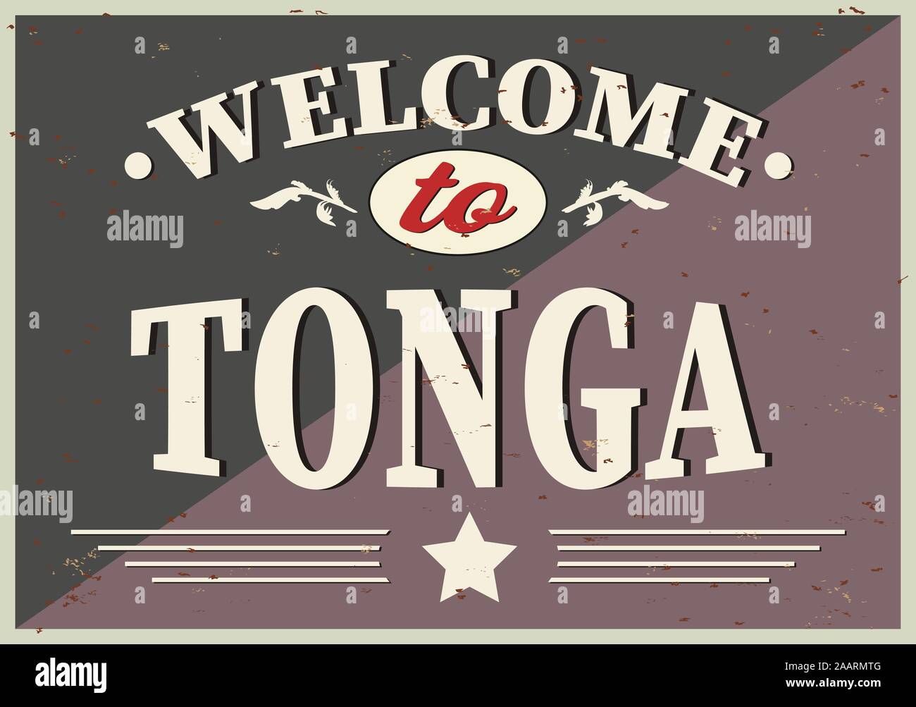 Welcome To Tonga Word Text with Creative Font Design Vector ...