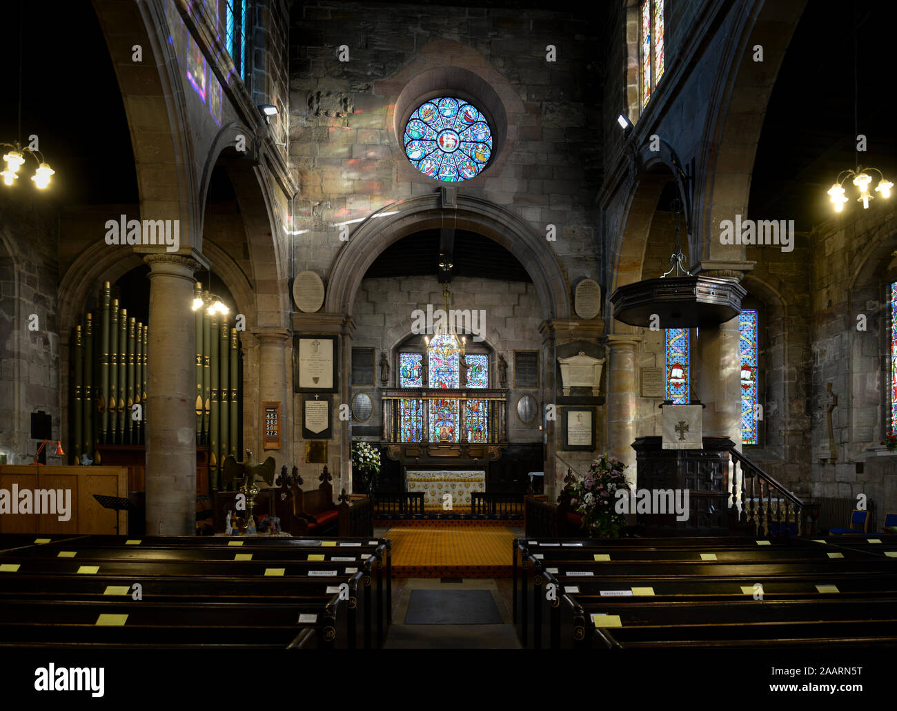 The interior of Berwick Parish Church Stock Photo - Alamy