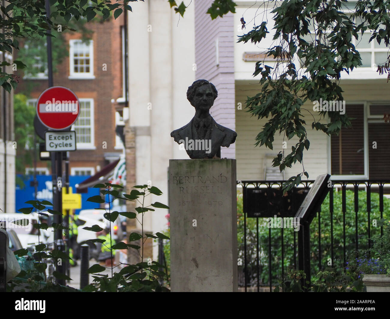 LONDON, UK - CIRCA SEPTEMBER 2019: Statue of British philosopher ...