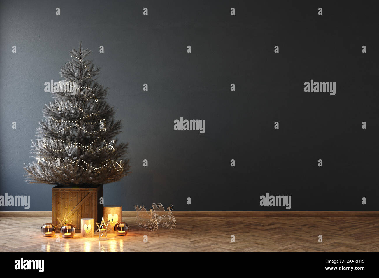 Empty room christmas tree hi-res stock photography and images - Alamy