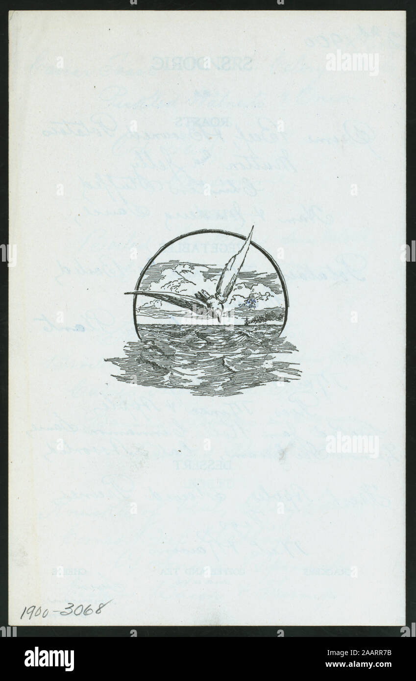 DINNER (held by) OCCIDENTAL & ORIENTAL STEAMSHIP COMPANY (at) SS DORIC ...