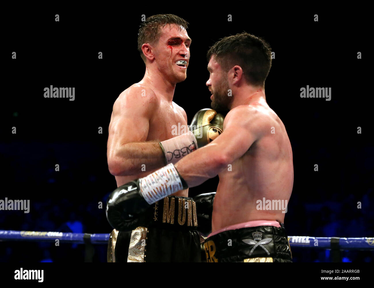 Callum Smith (left) and John Ryder after the WBA World, WBC Diamond ...