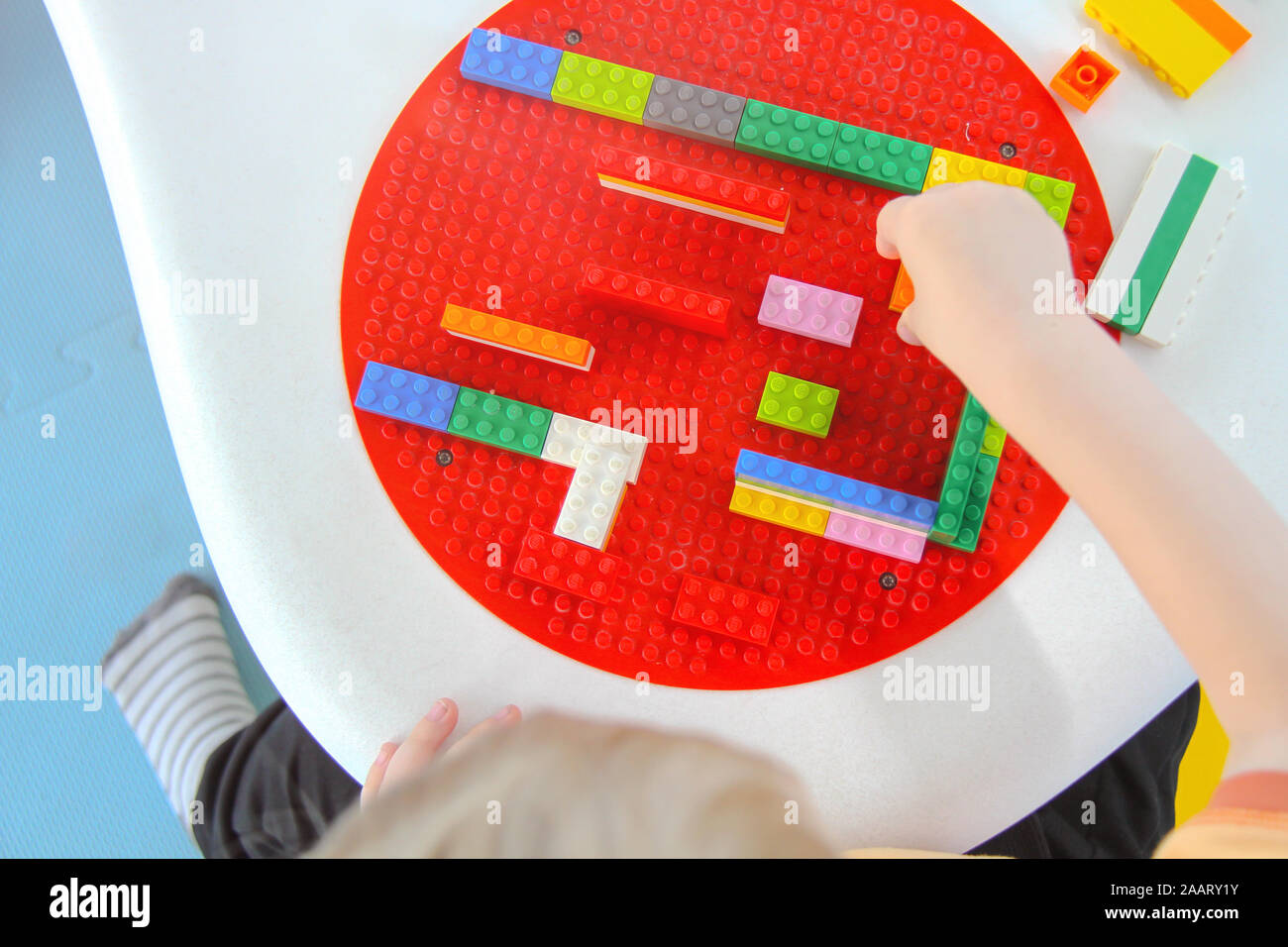 Little boy three years old enjoy playing in the playground Stock Photo ...