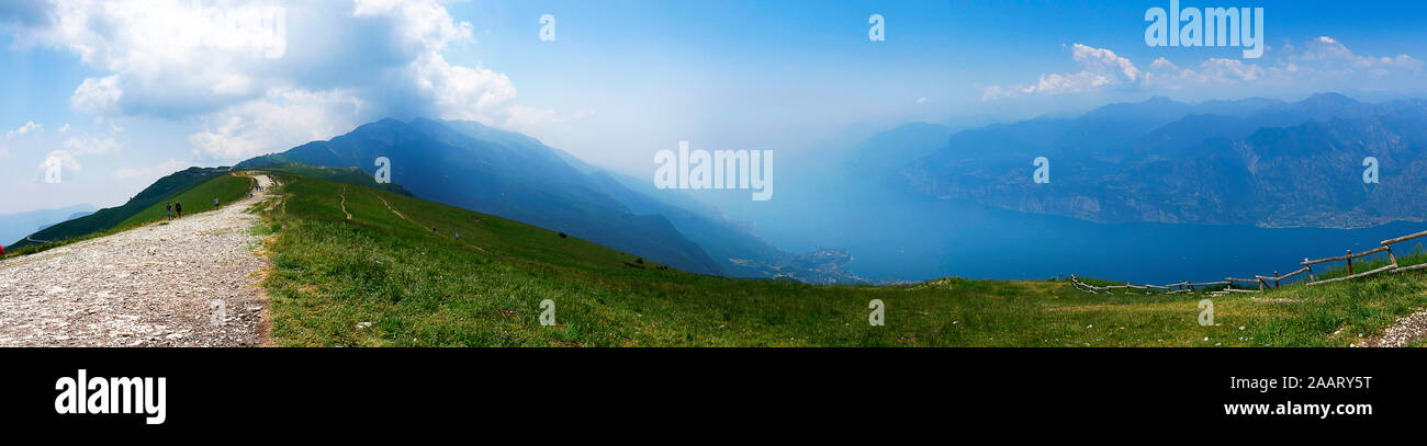 Summit of Monte Baldo.This mountain is at the back of the Lake Garda ...