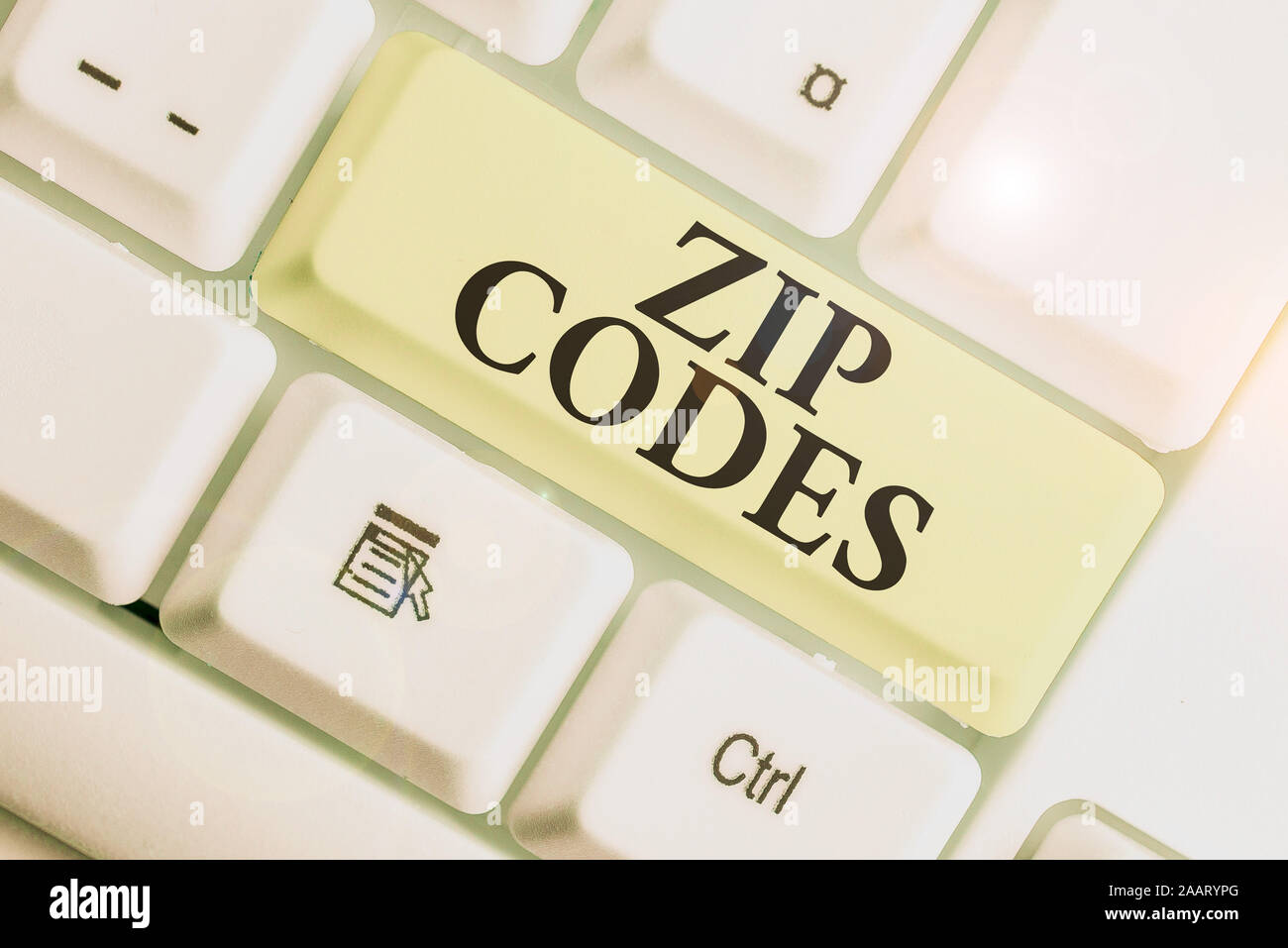 Text sign showing Zip Codes. Business photo showcasing numbers added to ...