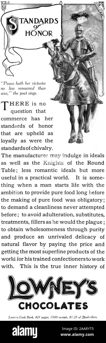 "Lowney's Chocolate" - hi-res retouched and revived food advertisement ...