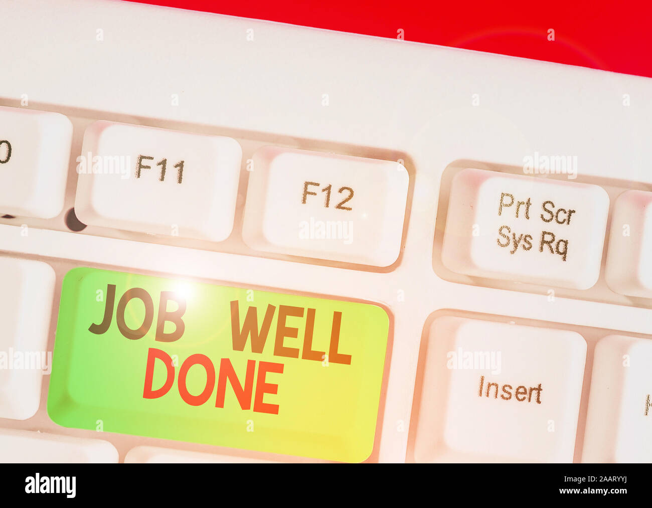 Handwriting text writing Job Well Done. Conceptual photo Well Performed ...