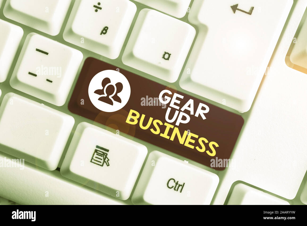 Word writing text Gear Up Business. Business photo showcasing tool for ...