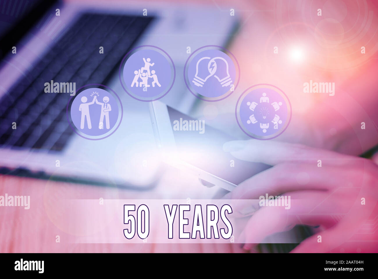 Handwriting text writing 50 Years. Conceptual photo Honoring Ruby ...