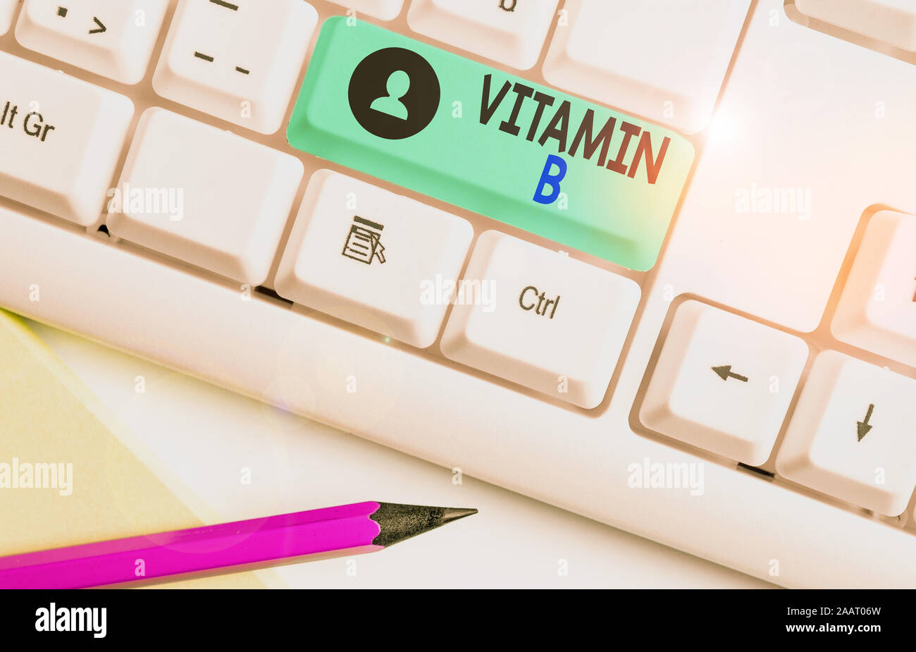 Writing note showing Vitamin B. Business concept for Nutrient that ...