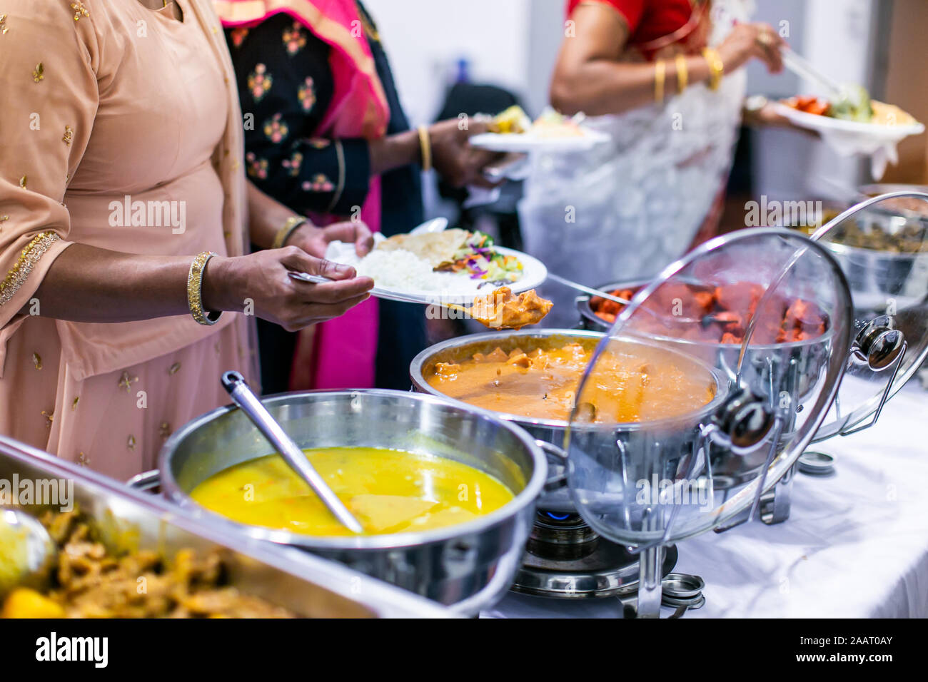 Authentic Indian food catering close up Stock Photo - Alamy