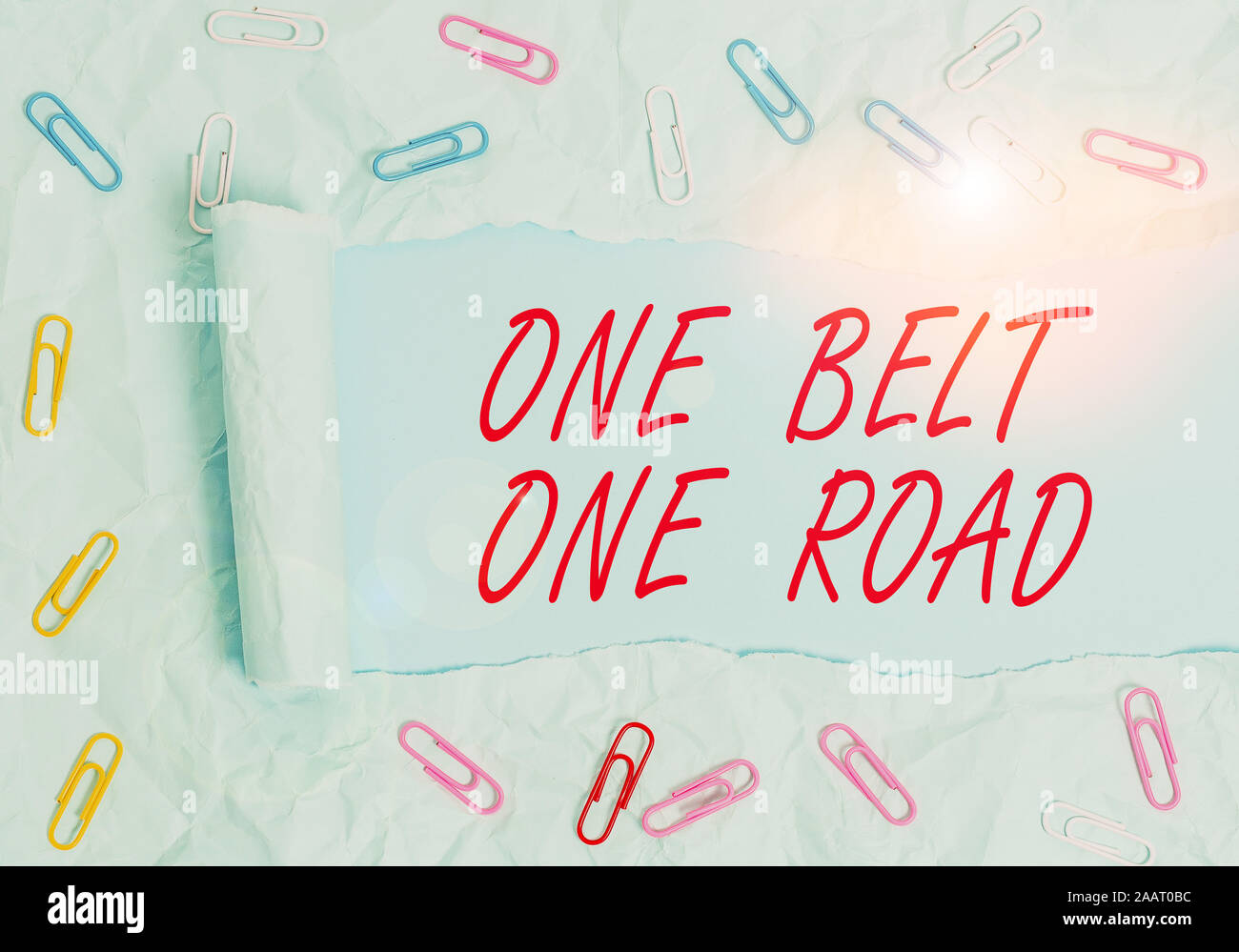 Text sign showing One Belt One Road. Business photo text Building trade ... Text sign showing One Belt One Road. Business photo text Building trade ...