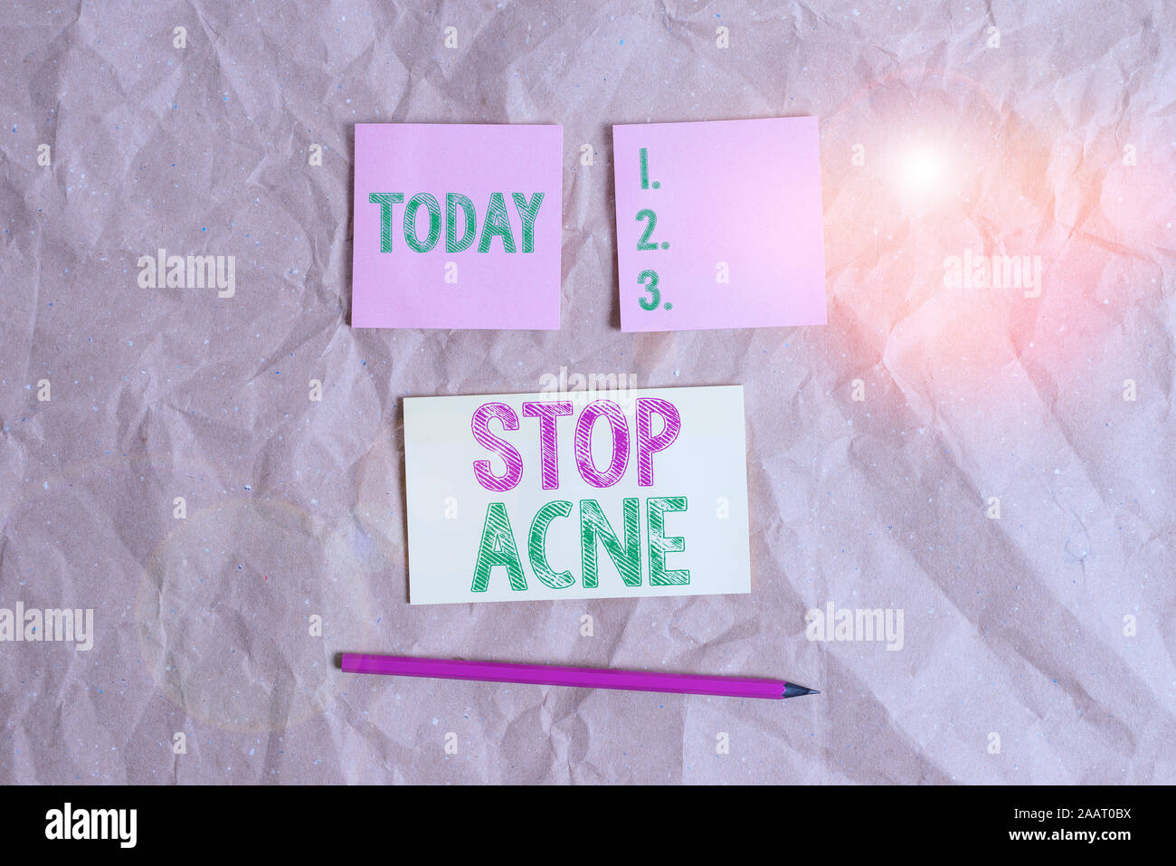 Handwriting text Stop Acne. Conceptual photo control the occurrence of ...