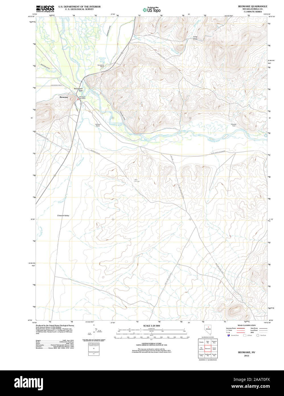 Map of beowawe hi-res stock photography and images - Alamy